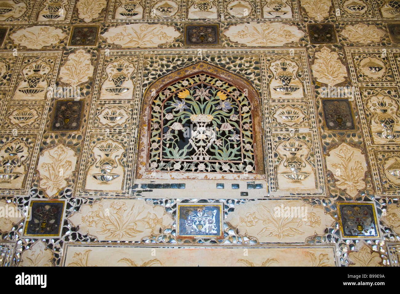 Hall of Mirrors, Sheesh Mahal, in Amber Palace, also known as Amber ...