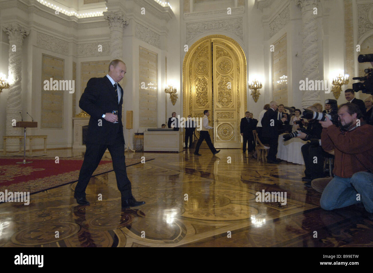 Russian President Vladimir Putin After The Reception In The Kremlin
