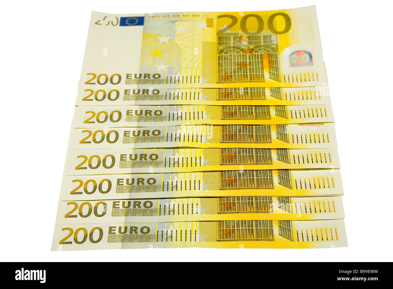the some euro banknotes with clipping path Stock Photo - Alamy