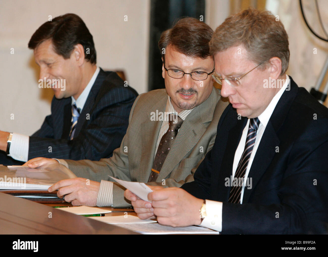 Left to right Deputy Prime Minister Alexander Zhukov Economic ...