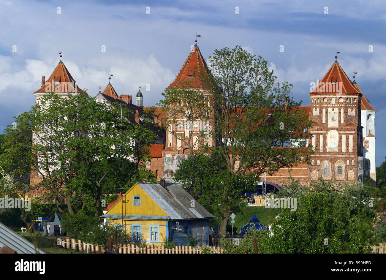 The Mirsky Castle in the Mir township Grodno Region Belarus was built ...