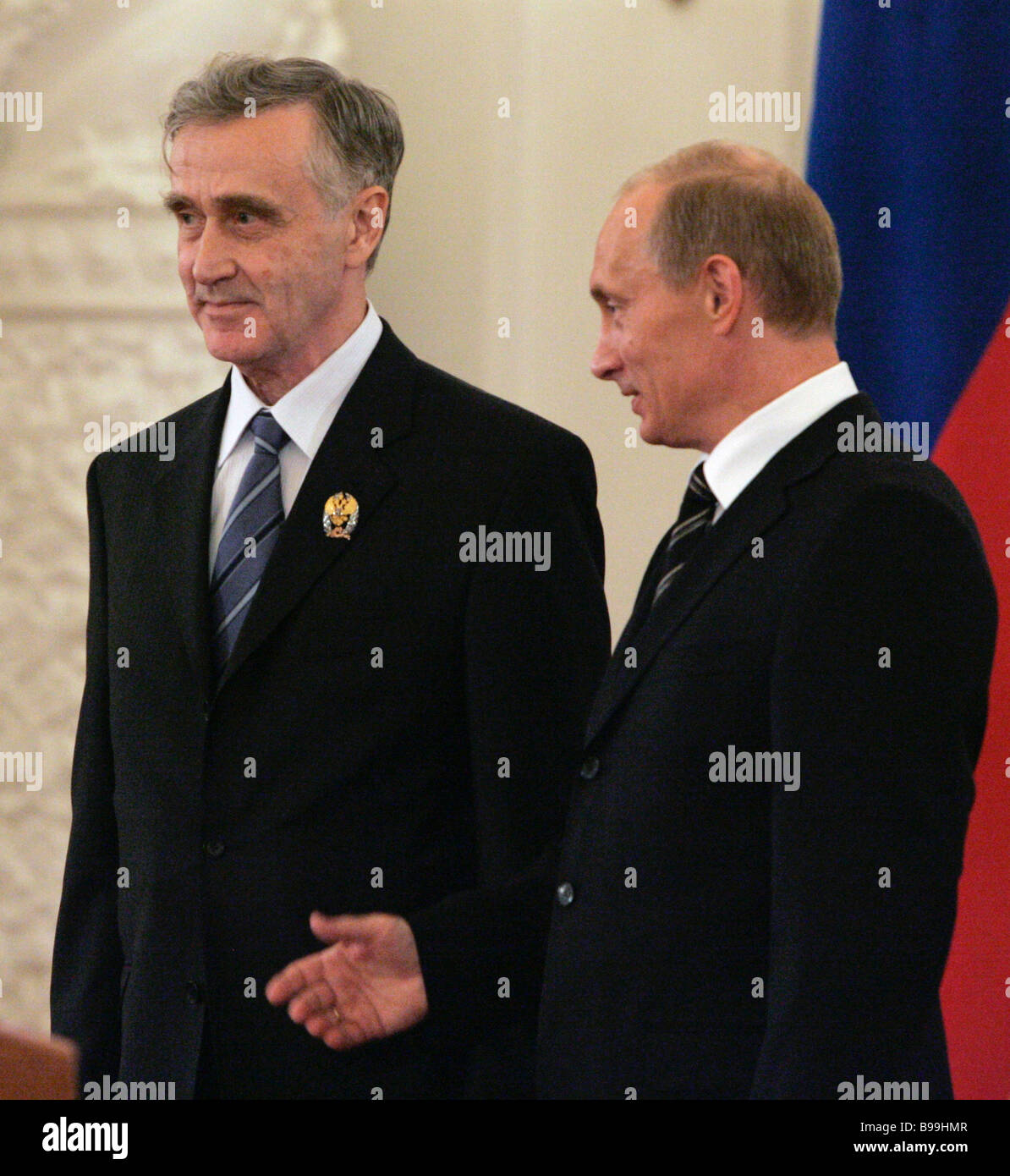 Russia s President Vladimir Putin right and Academician Alexander ...