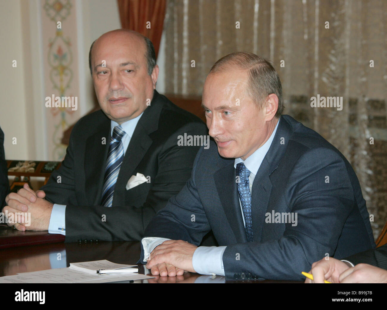 Russian President Vladimir Putin right and Igor Ivanov federal Security ...