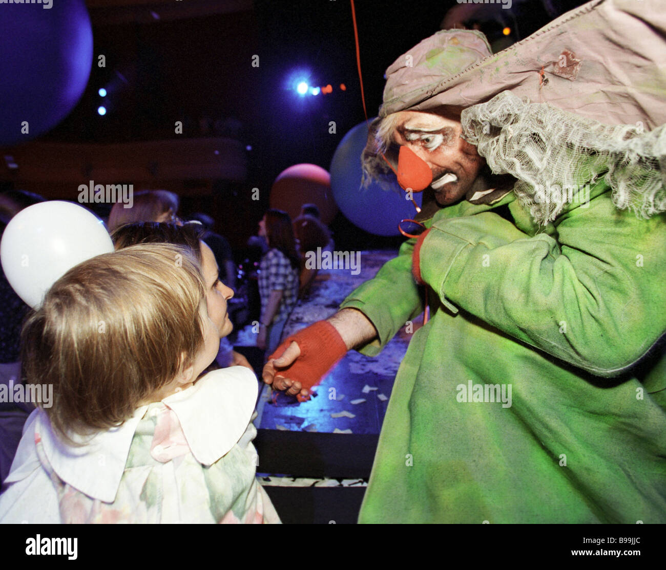 The clown meets his young audience during the intermission at the 3rd ...