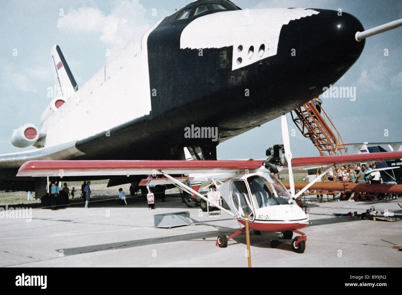 Buran spacecraft analog designed for landing practice Stock Photo - Alamy