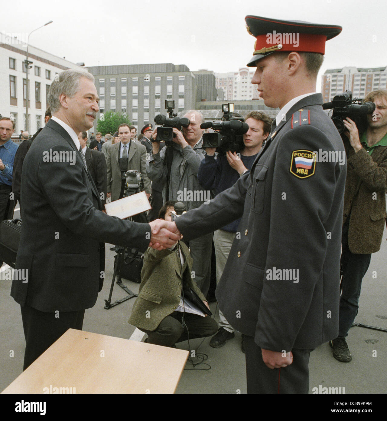 Boris Gryzlov Russia s Interior Minister left gives a degree ...