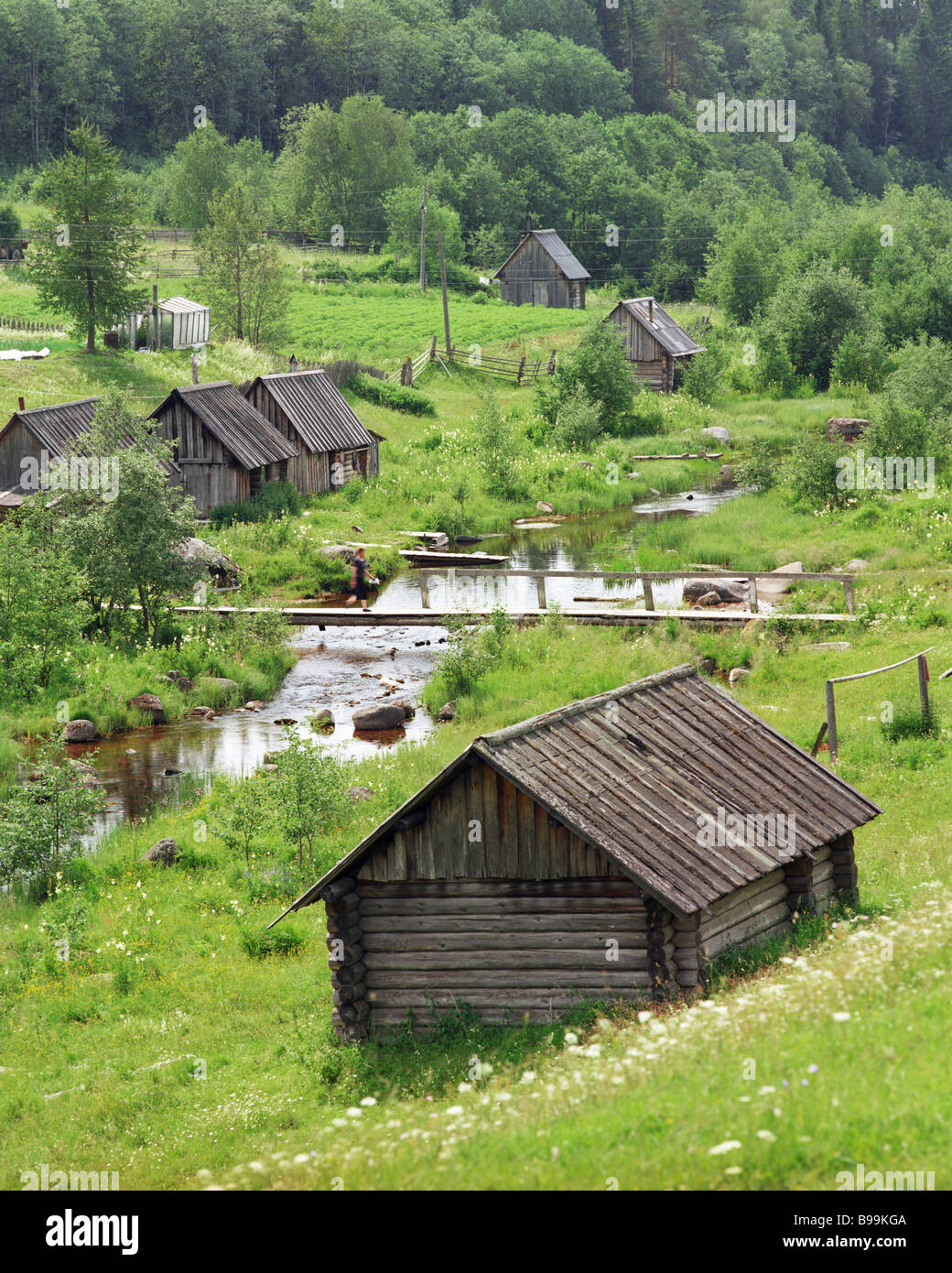 Village Arkhangelsk Region Stock Photo - Alamy