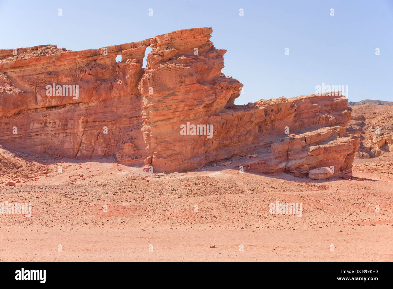 Arava Desert, Israel. A Ship-like rock in the Mountains of Eilat, on ...