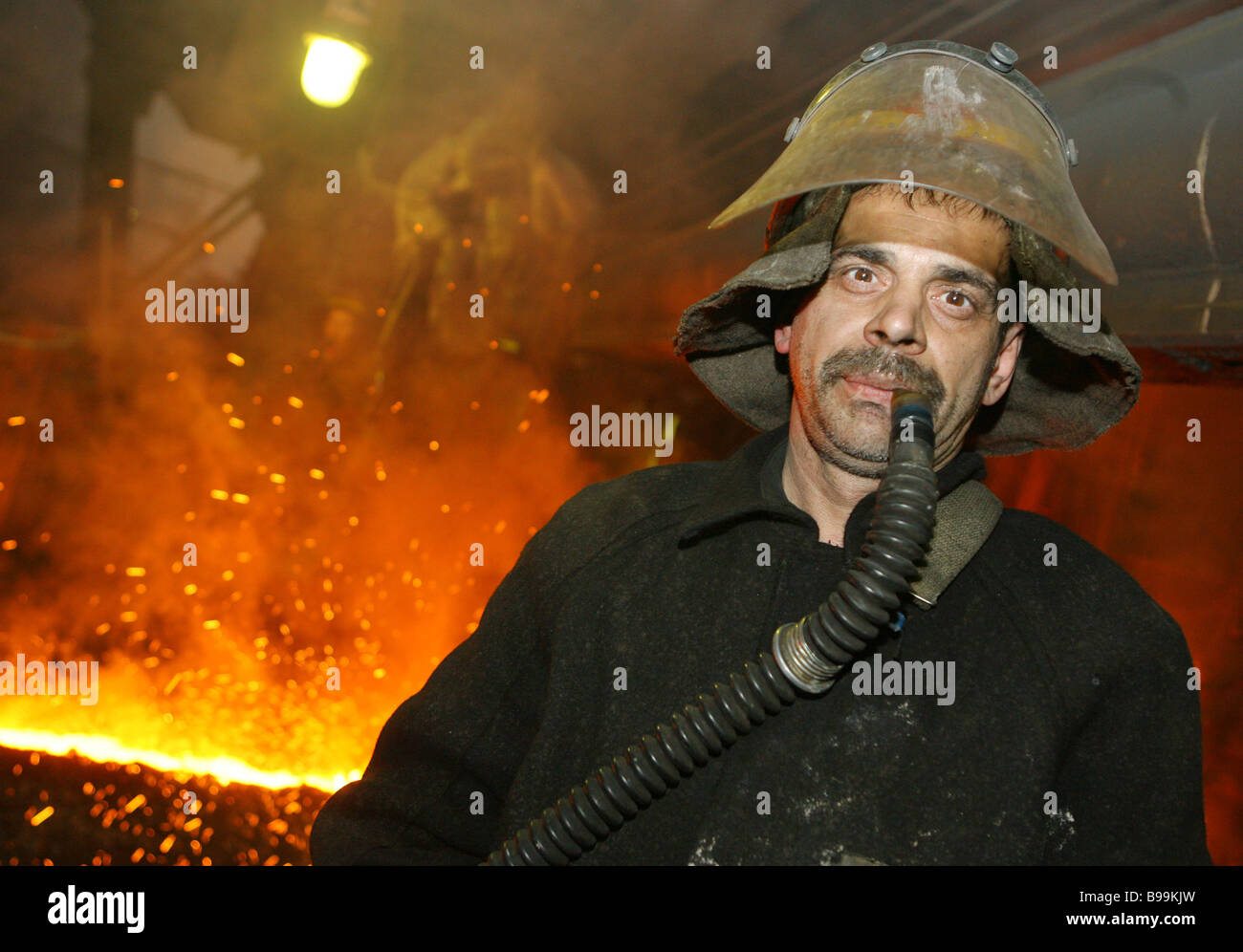 The smelter shop of the Nickel Works under Norilsk Nickel Co Stock ...