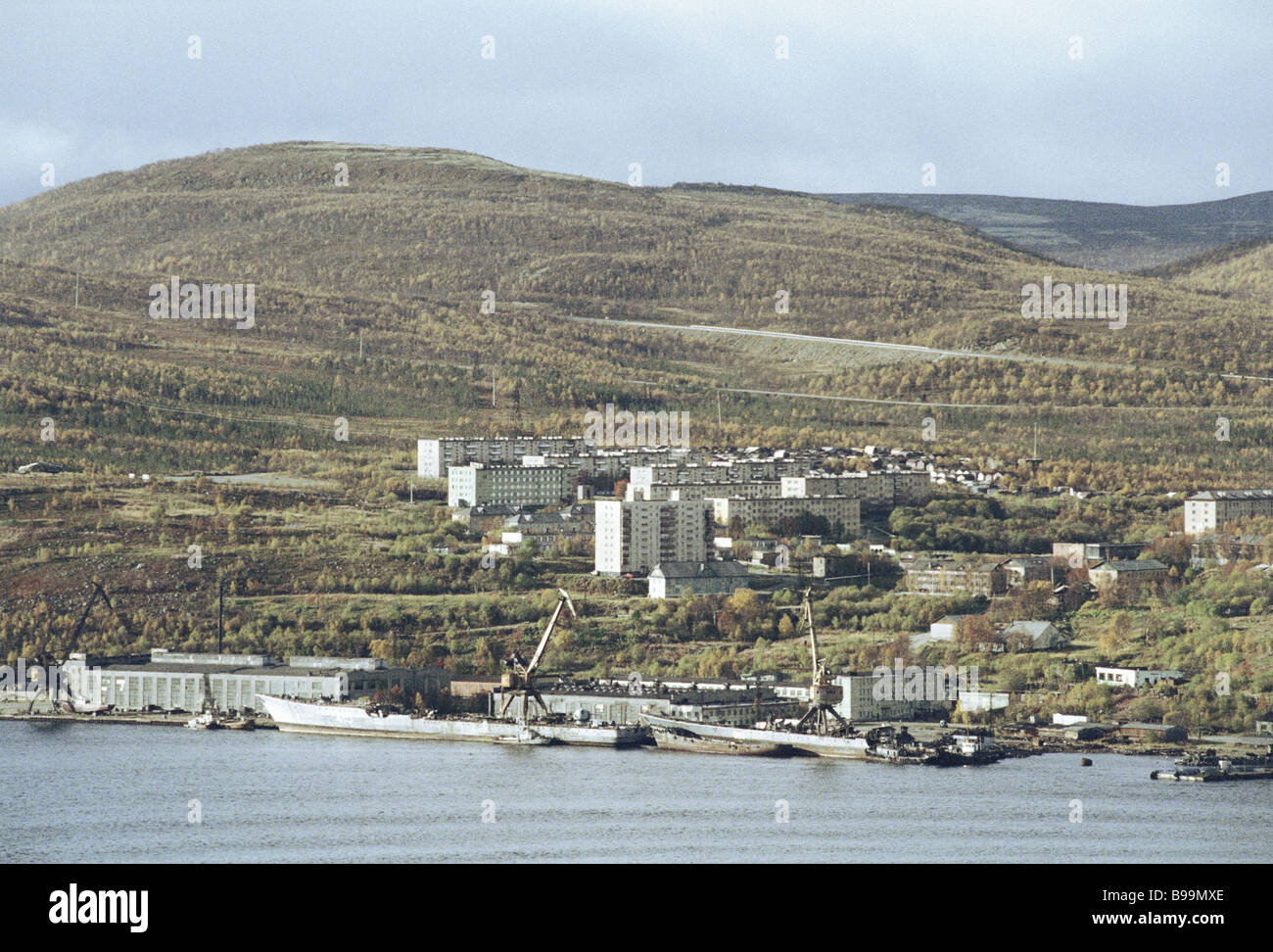 Murmansk as seen from a helicopter Stock Photo - Alamy