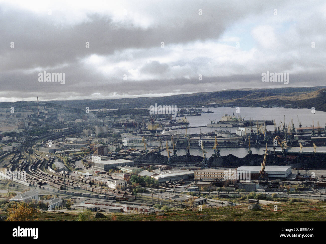 Murmansk as seen from a helicopter Stock Photo - Alamy