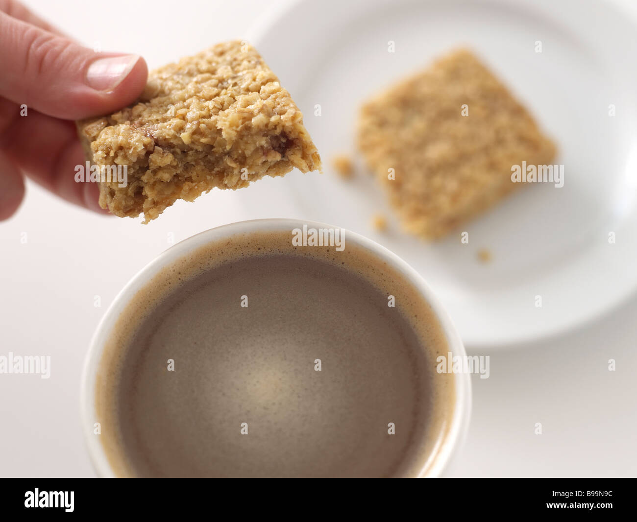 coffee and flapjack Stock Photo - Alamy