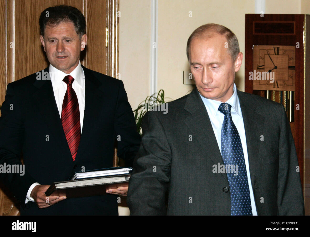 Federal President Vladimir Putin right and Alexander Volkov President ...