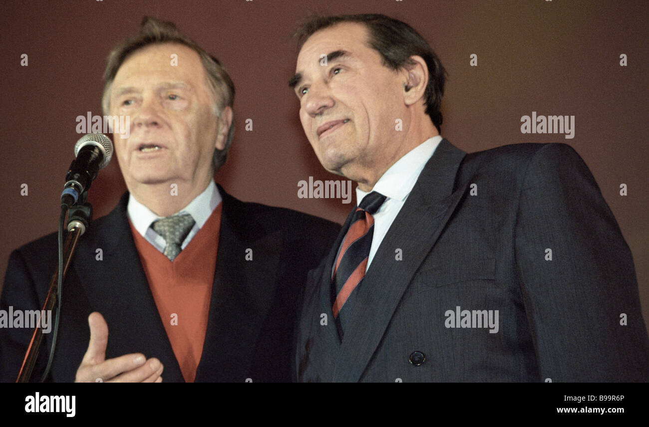 Actors Spartak Mishulin right and Anatoly Kuznetsov left at the 19th ...