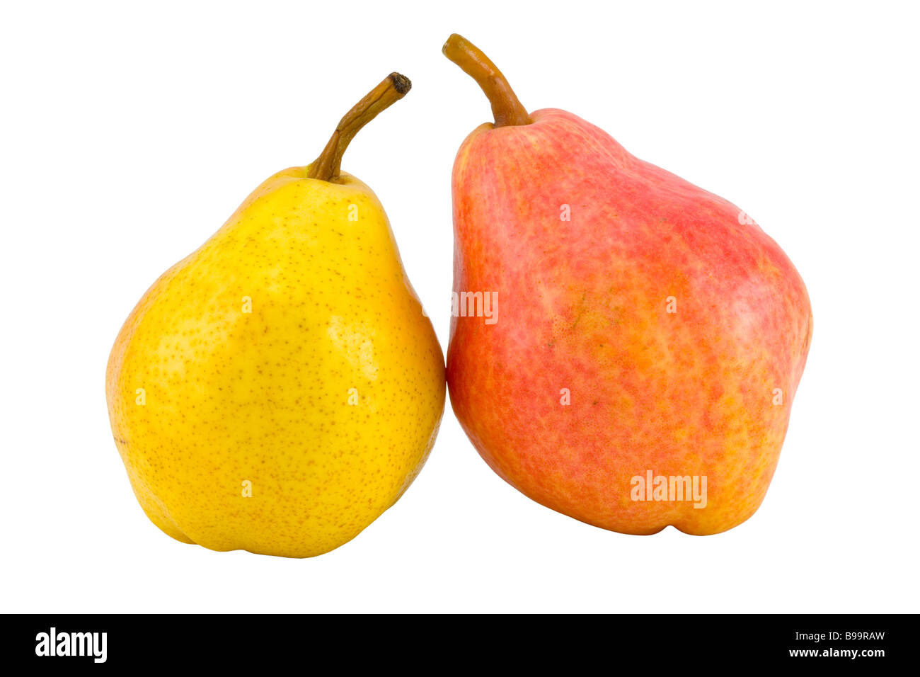 the two full pears isolated with clipping path Stock Photo - Alamy