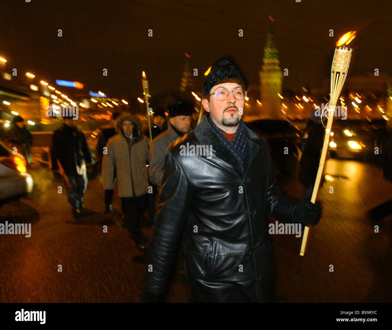 Alexander Belov leader of Movement Against Illegal Immigration attends ...