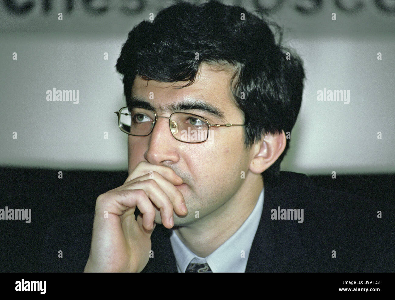 Russian Grand Master Vladimir Kramnik attending news conference Stock ...