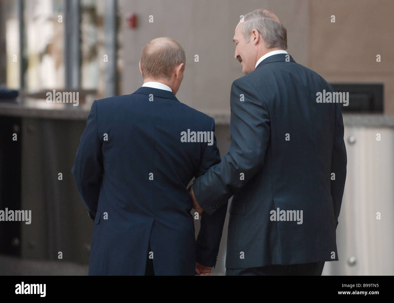 Presidents Vladimir Putin of Russia left and Alexander Lukashenko of ...