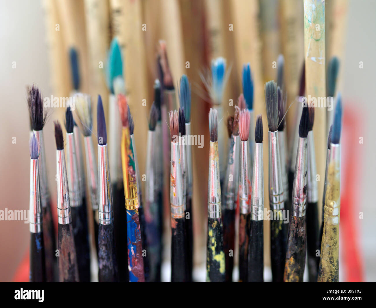 small paint brushes Stock Photo - Alamy