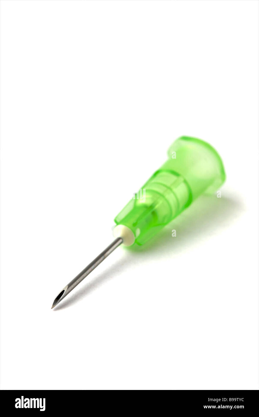 Needle used with a syringe isolated on a white background Stock Photo ...