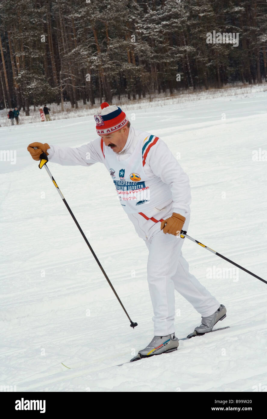 Governor of the Ryazan Region Georgy Shpak at the Russian Ski Track ...
