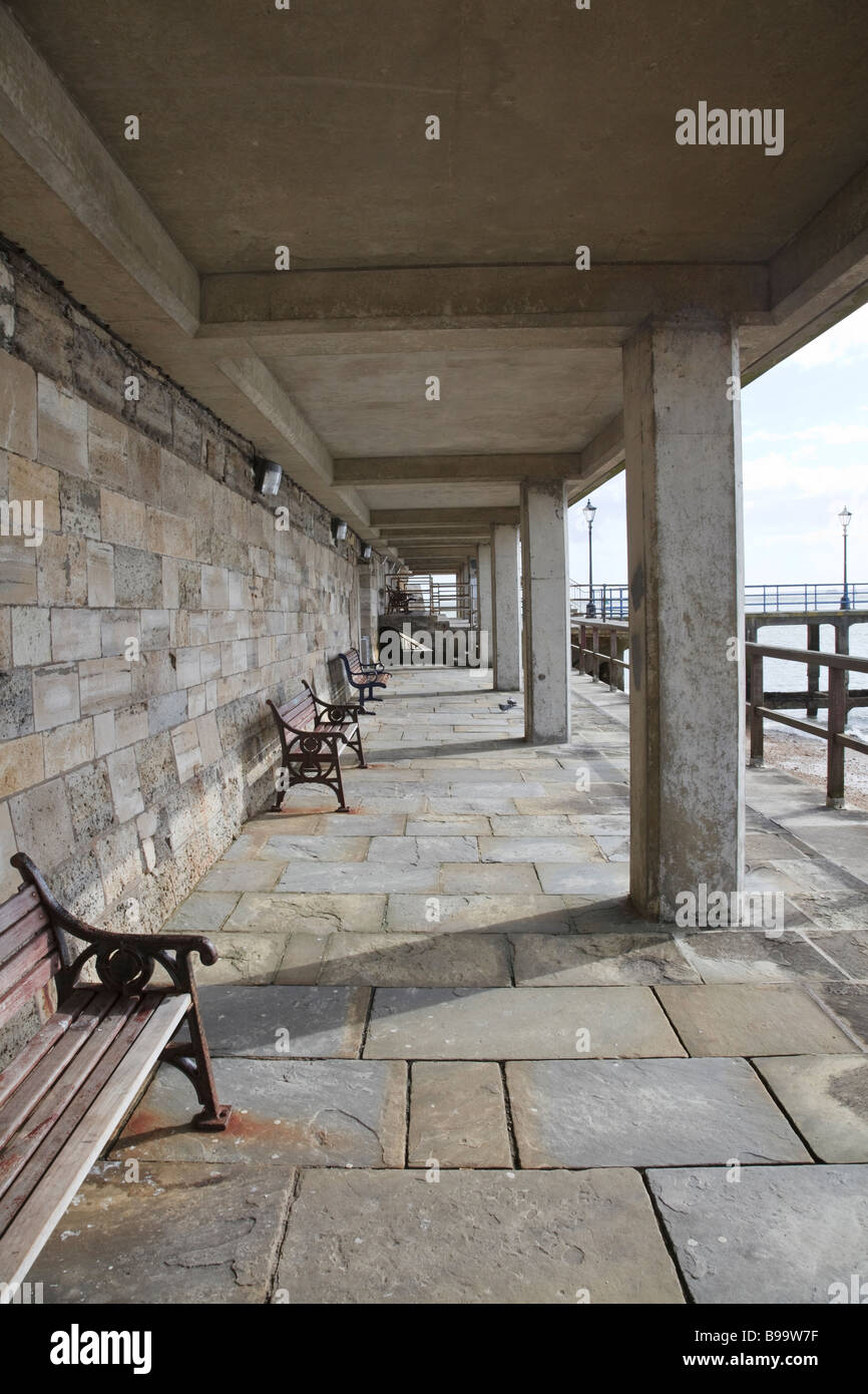 Sheltered seating on the seafront Old Portsmouth Stock Photo - Alamy