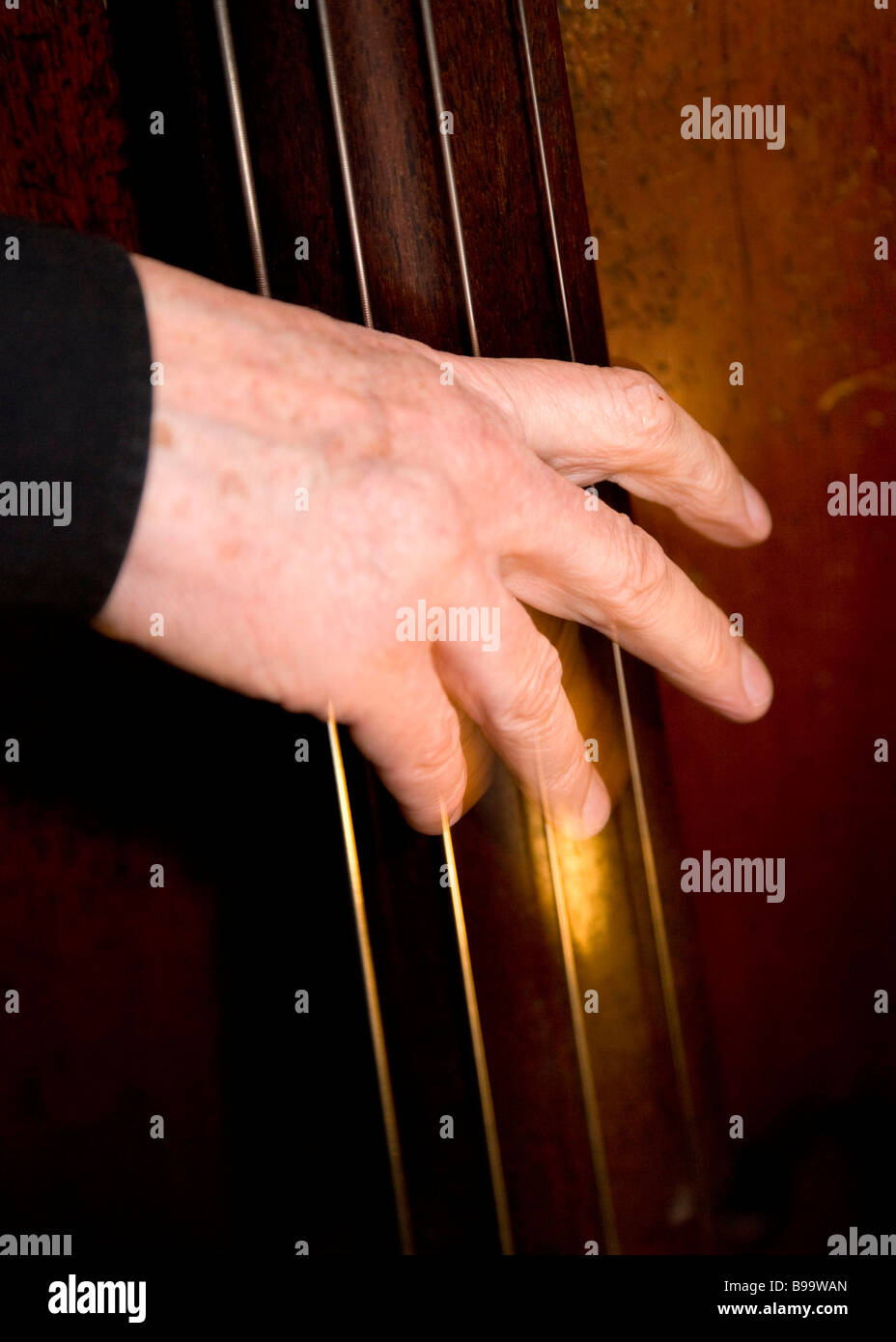 A Double Bass Being Played Stock Photo - Alamy
