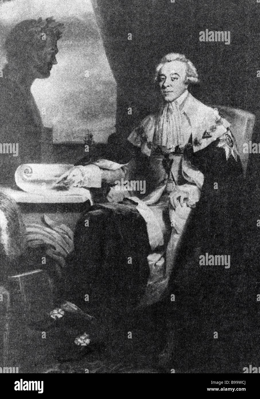 Reproduction of the portrait of the Russian diplomat Count Nikolai ...