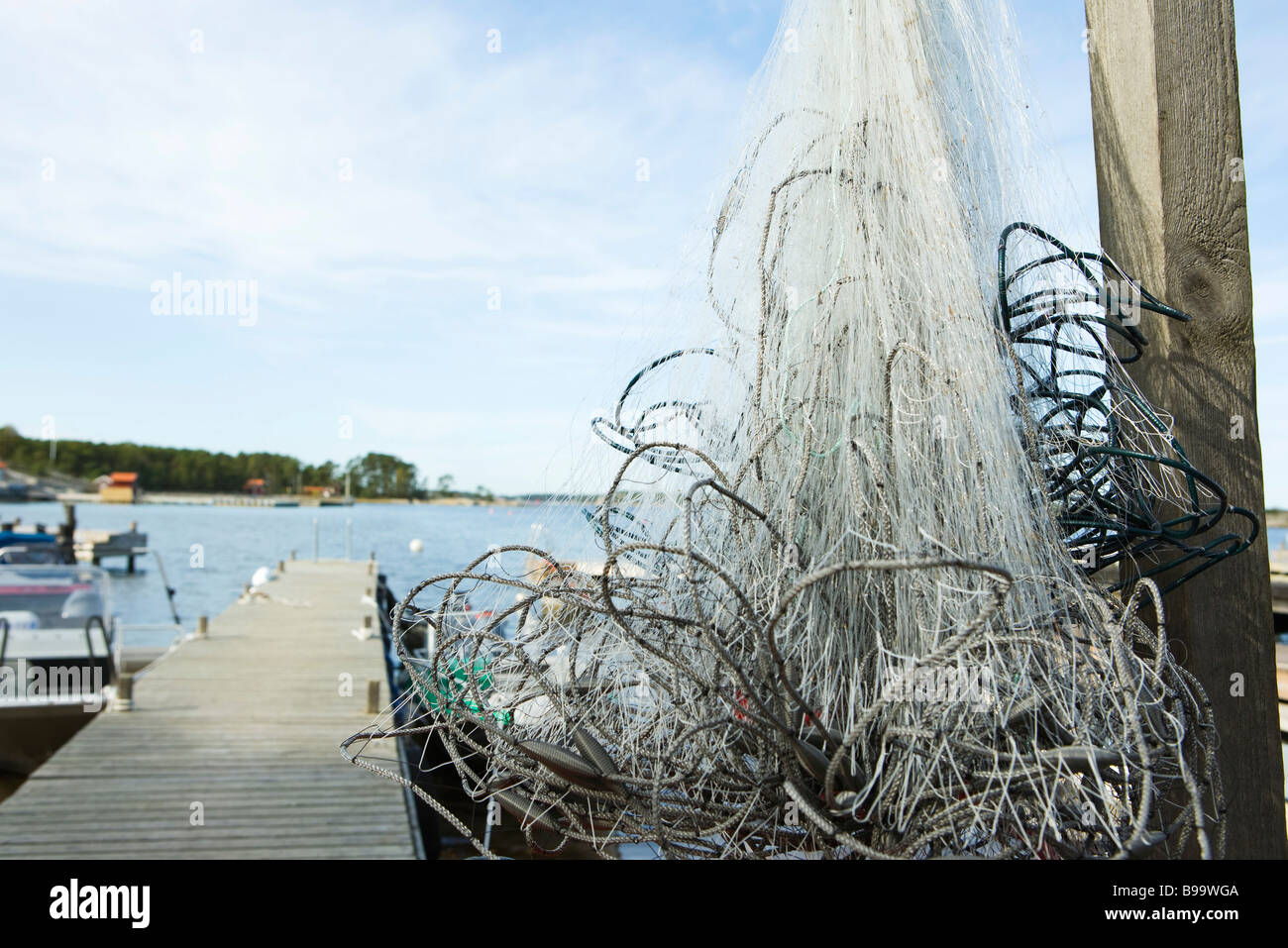 Tangled ropes on boat in hi-res stock photography and images - Alamy