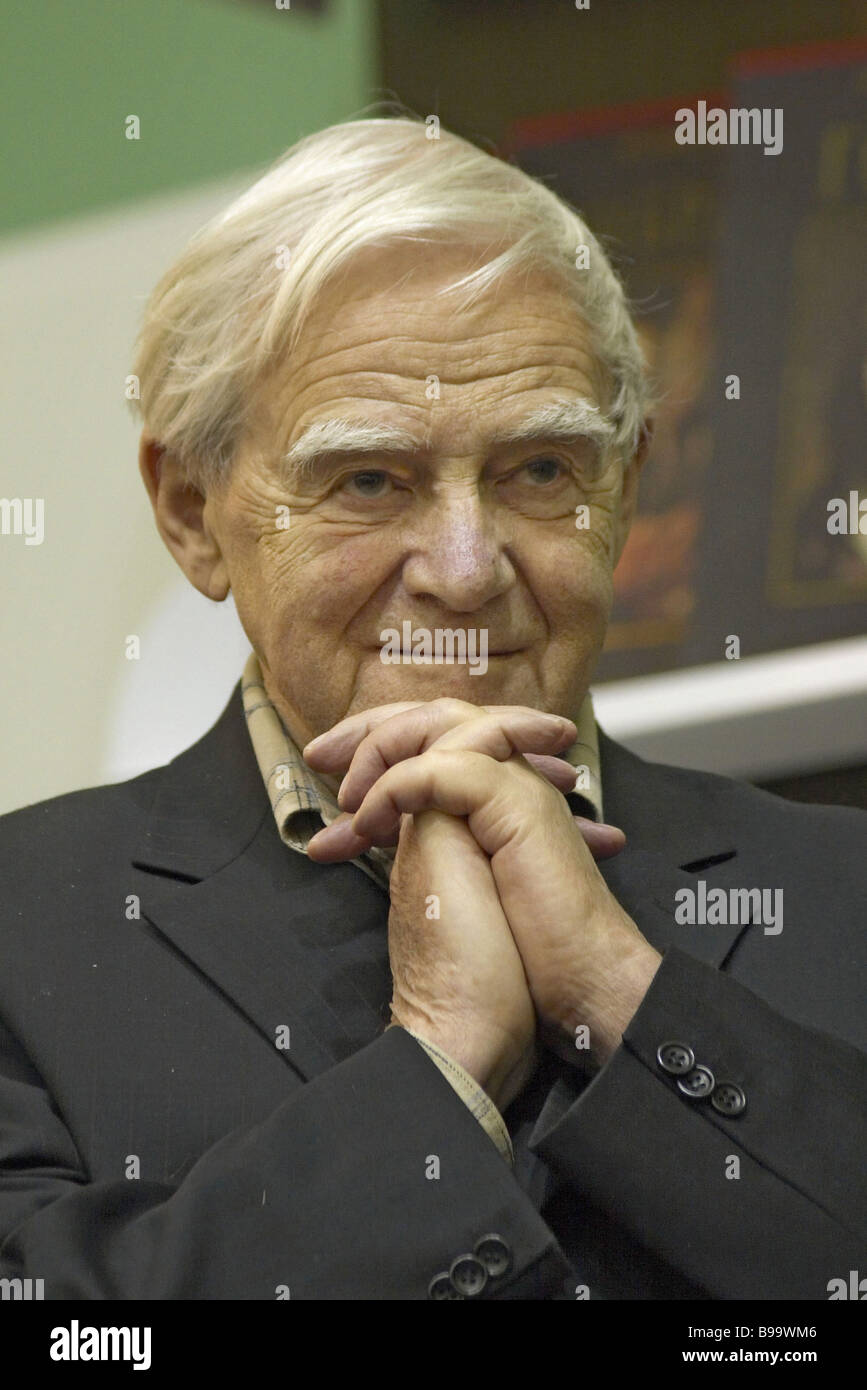 Prominent writer Daniil Granin attends the Book House re opening gala ...