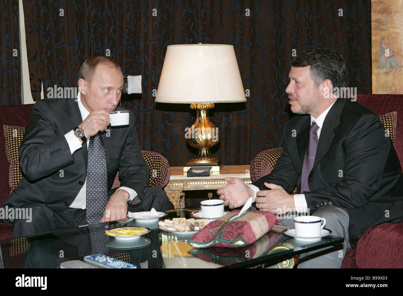 Russian President Vladimir Putin and King Abdullah II Bin Al Hussein of ...
