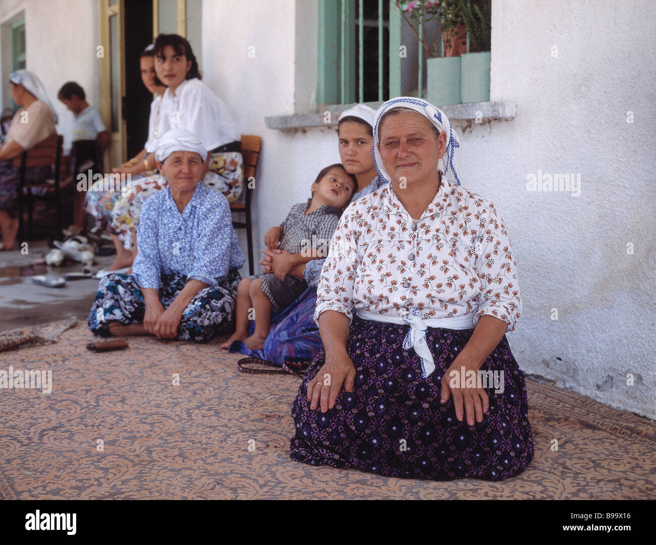 turkish villagers relaxing outside their village homes Stock Photo - Alamy