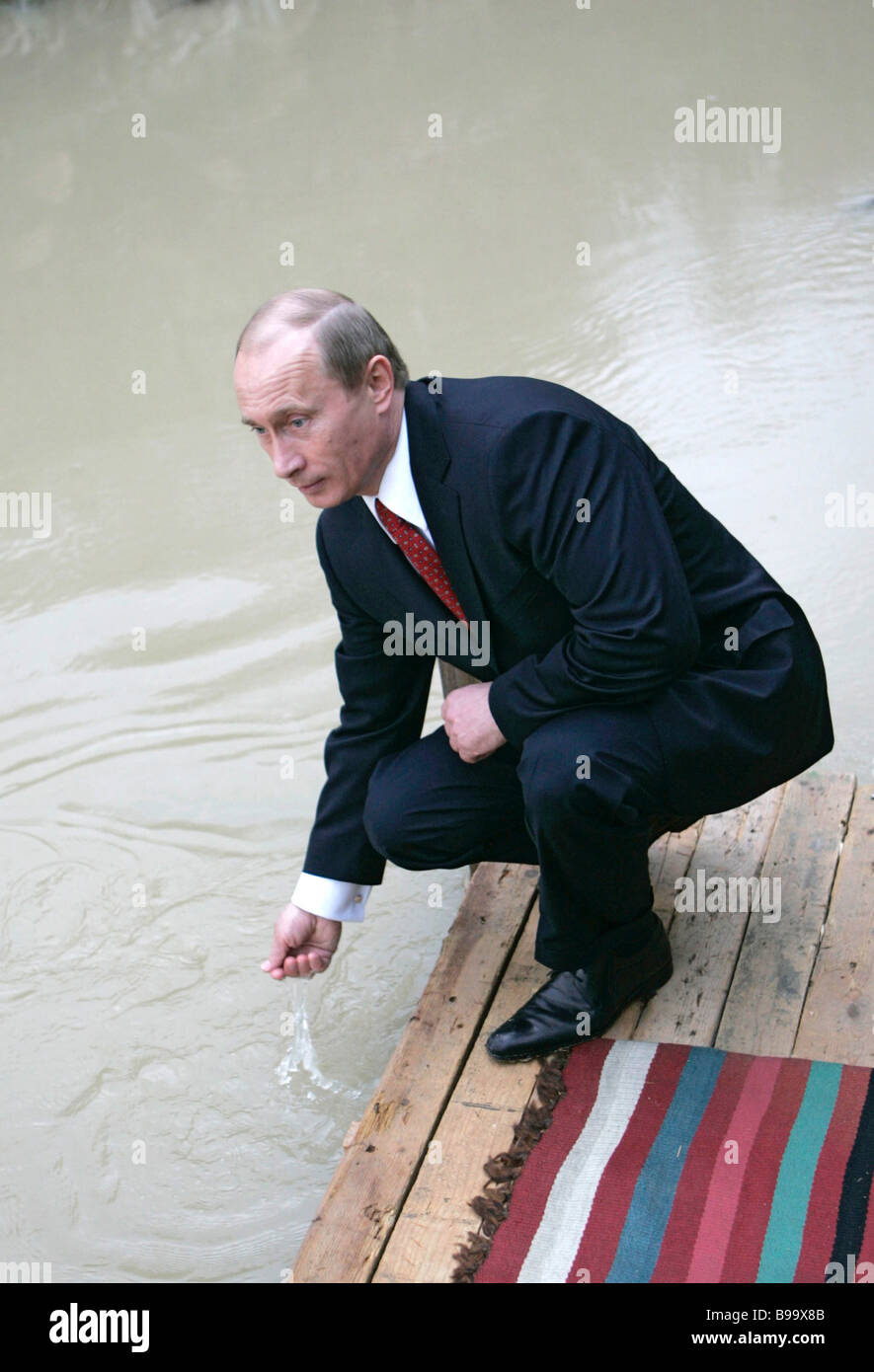 Russian President Vladimir Putin at the Baptism Site on the Jordan ...