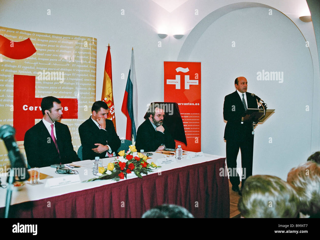 Igor Ivanov Russia s Foreign Minister right speaking in public at the ...