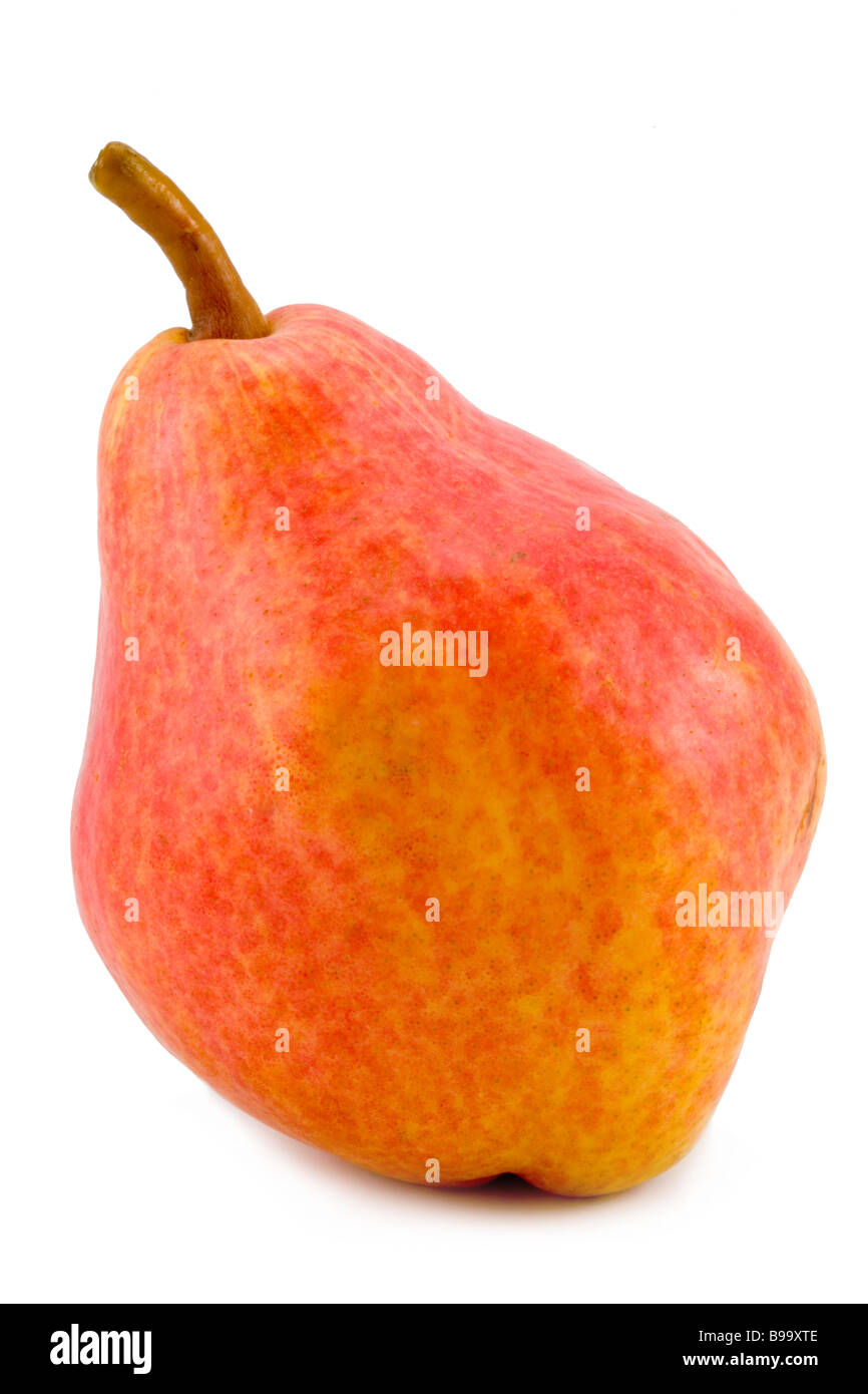 the large red pear isolated on white background Stock Photo - Alamy