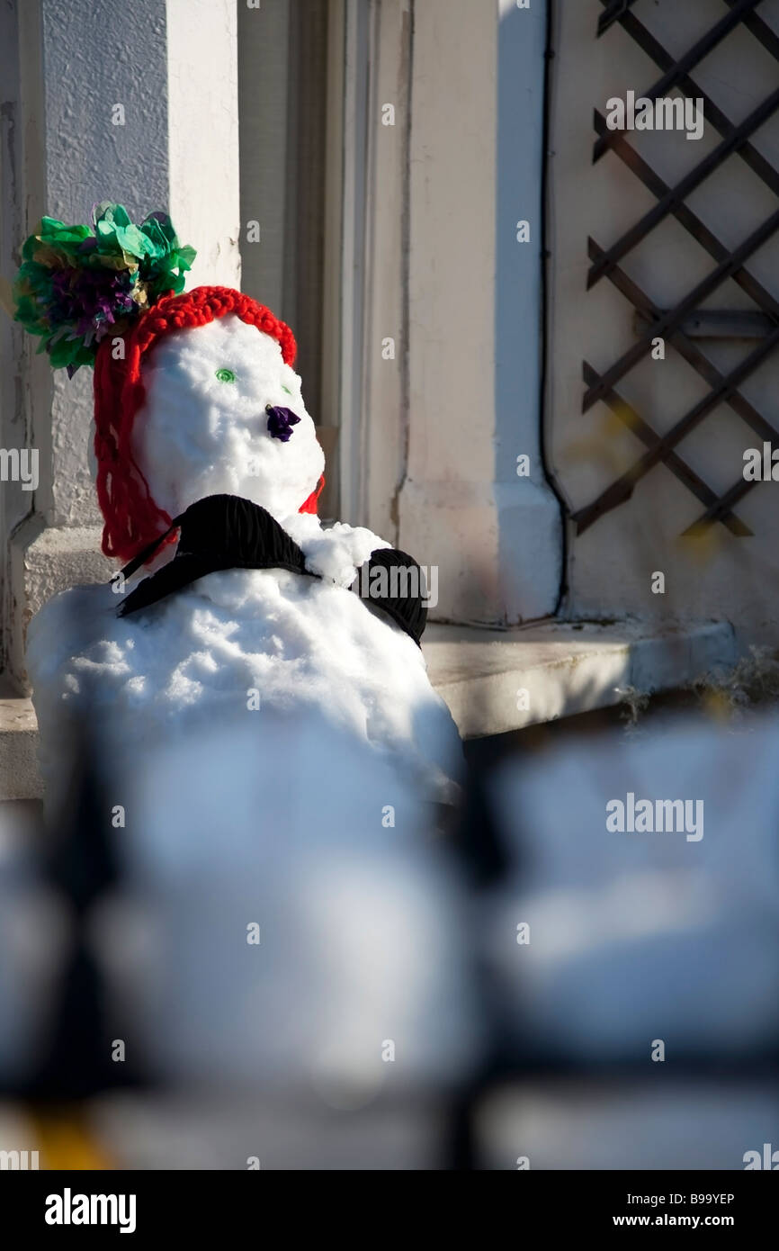Snowman in hat made hi-res stock photography and images - Alamy