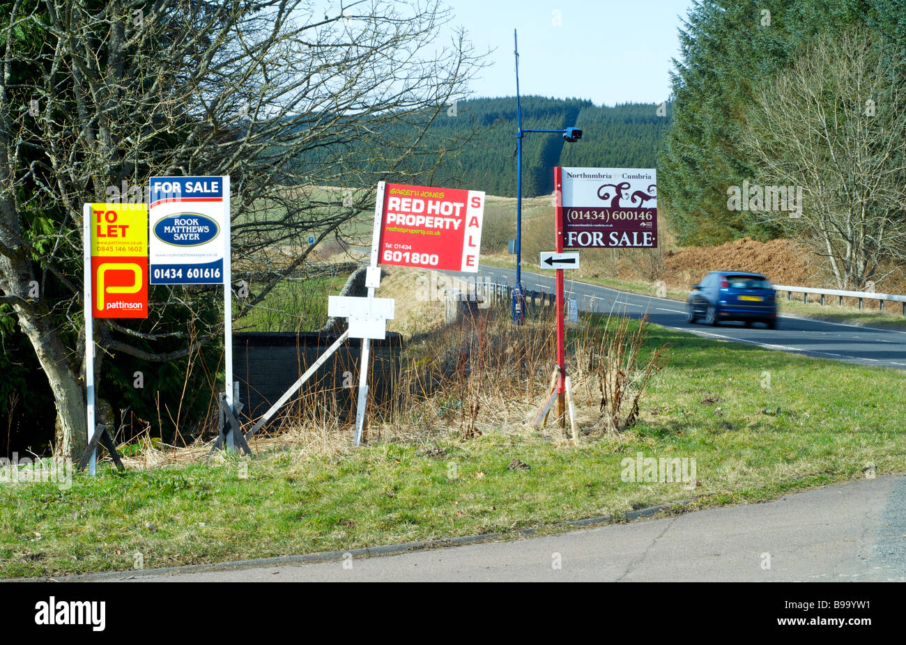 To let sign house car hi-res stock photography and images - Alamy