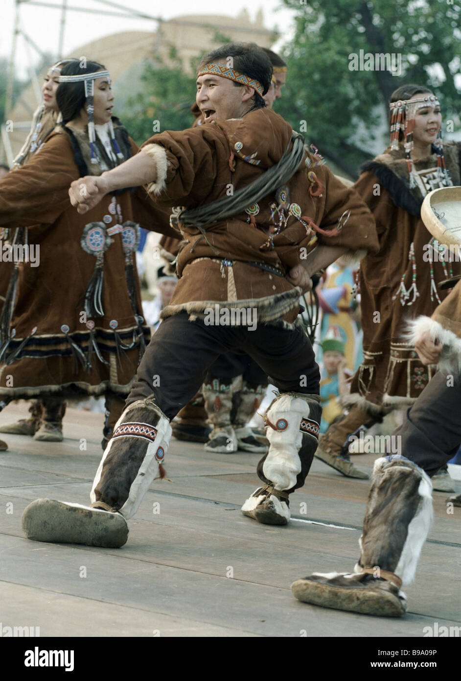 The Koryak Mengo ethnic dance group performing an at all Russian ...