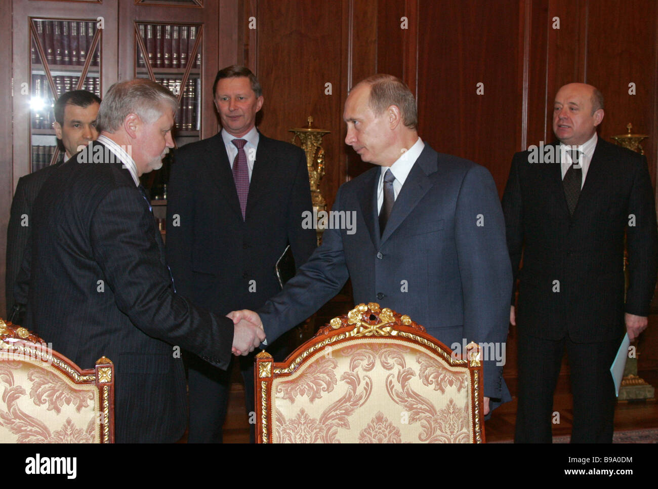 The Russian Security Council before a Kremlin conference Sergei Mironov ...