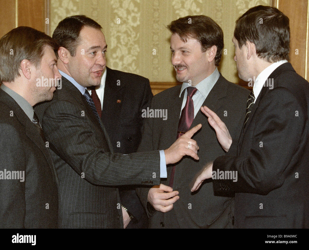 Labor and Social Development Minister Alexander Pochinok right Economic ...