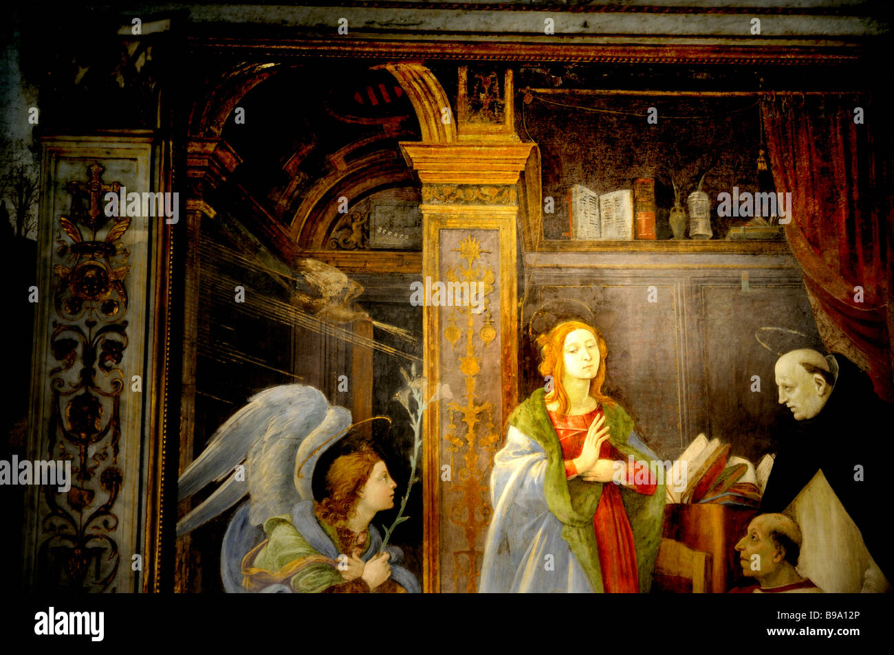 Renaissance painting of Virgin by Fra Lippi in the church of Santa ...