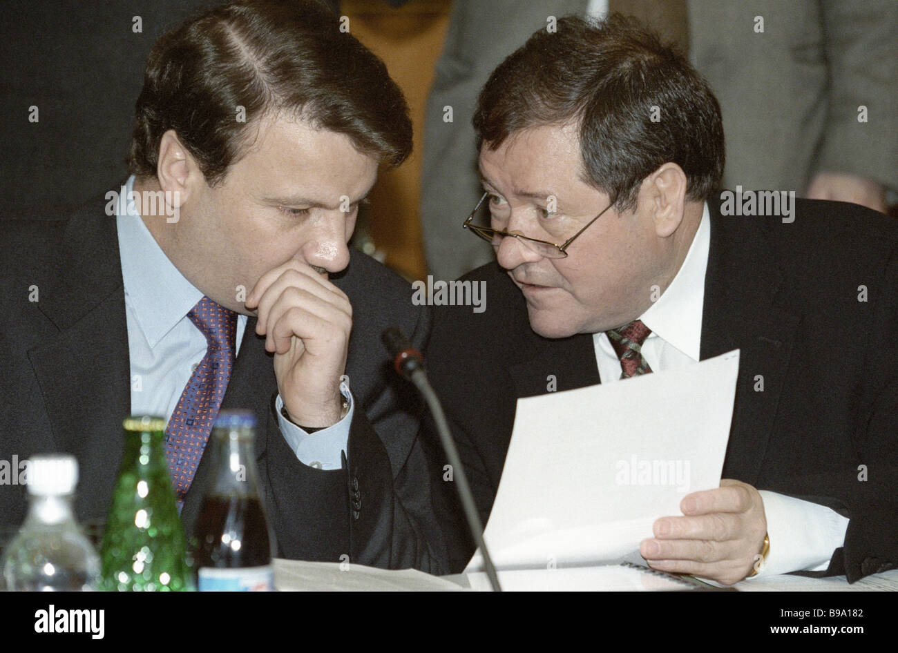 German Gref Russia s economic development and trade minister left and ...