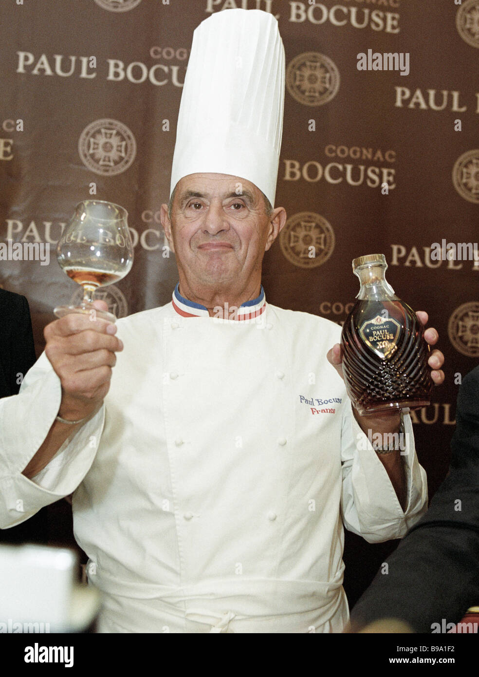 Chef Paul Bocuse tasting cognac Stock Photo - Alamy