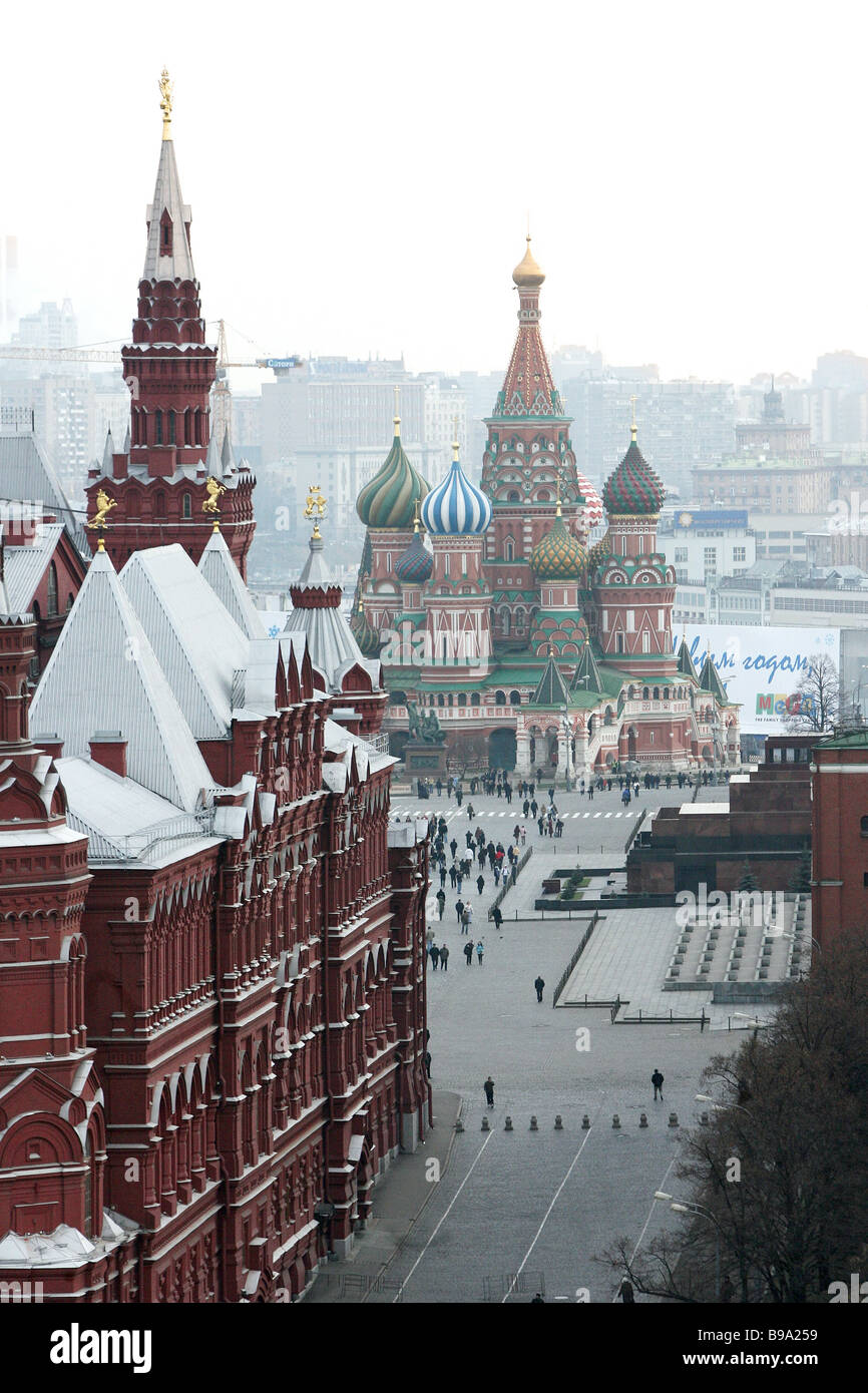 View of Red Square as seen from the new Ritz Carlton Moscow Hotel ...