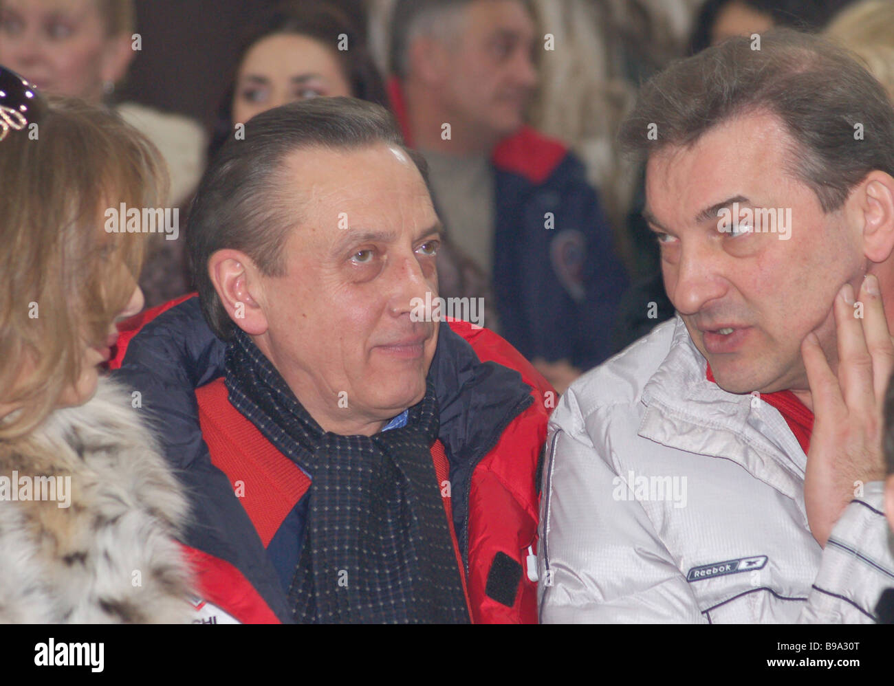 Left to right first Olympic ice dancing champion Alexander Gorshkov and ...