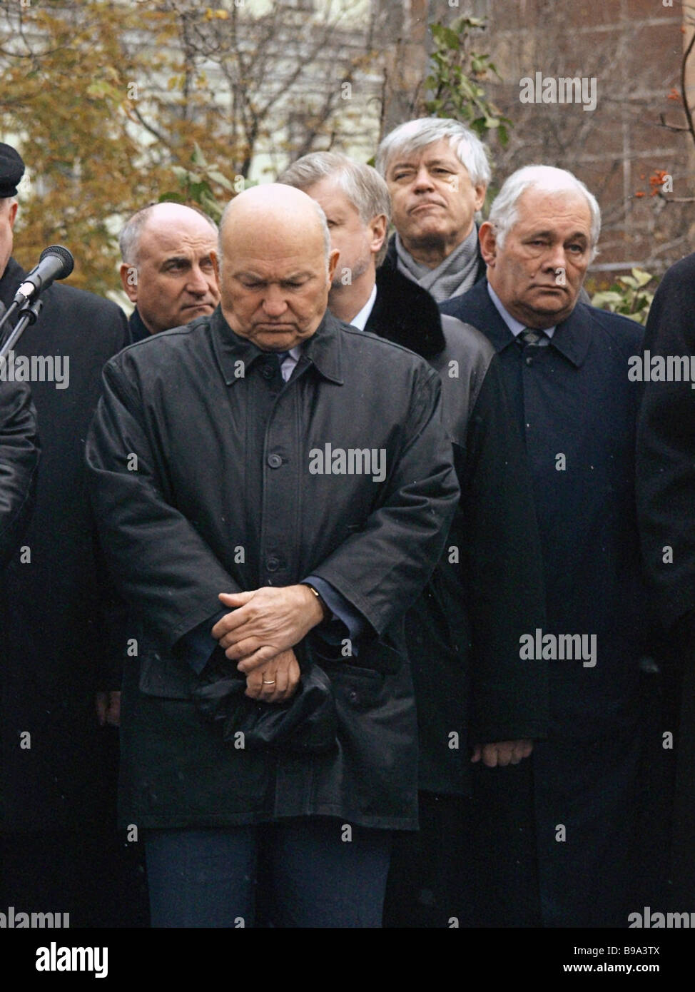 Yury Luzhkov center mayor of Moscow Sergei Mironov background speaker ...