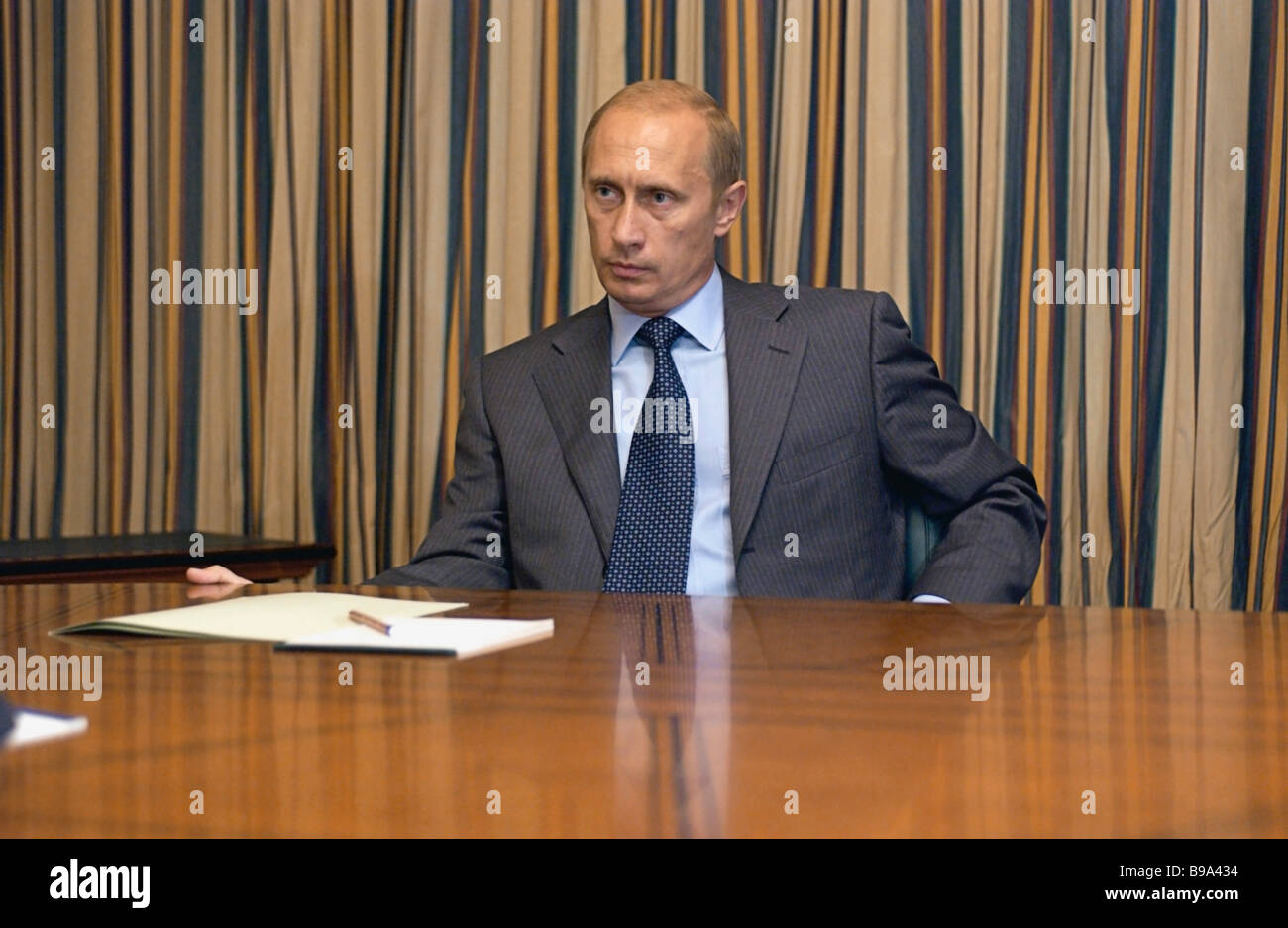 Russian President Vladimir Putin at the Bocharov Ruchei presidential ...