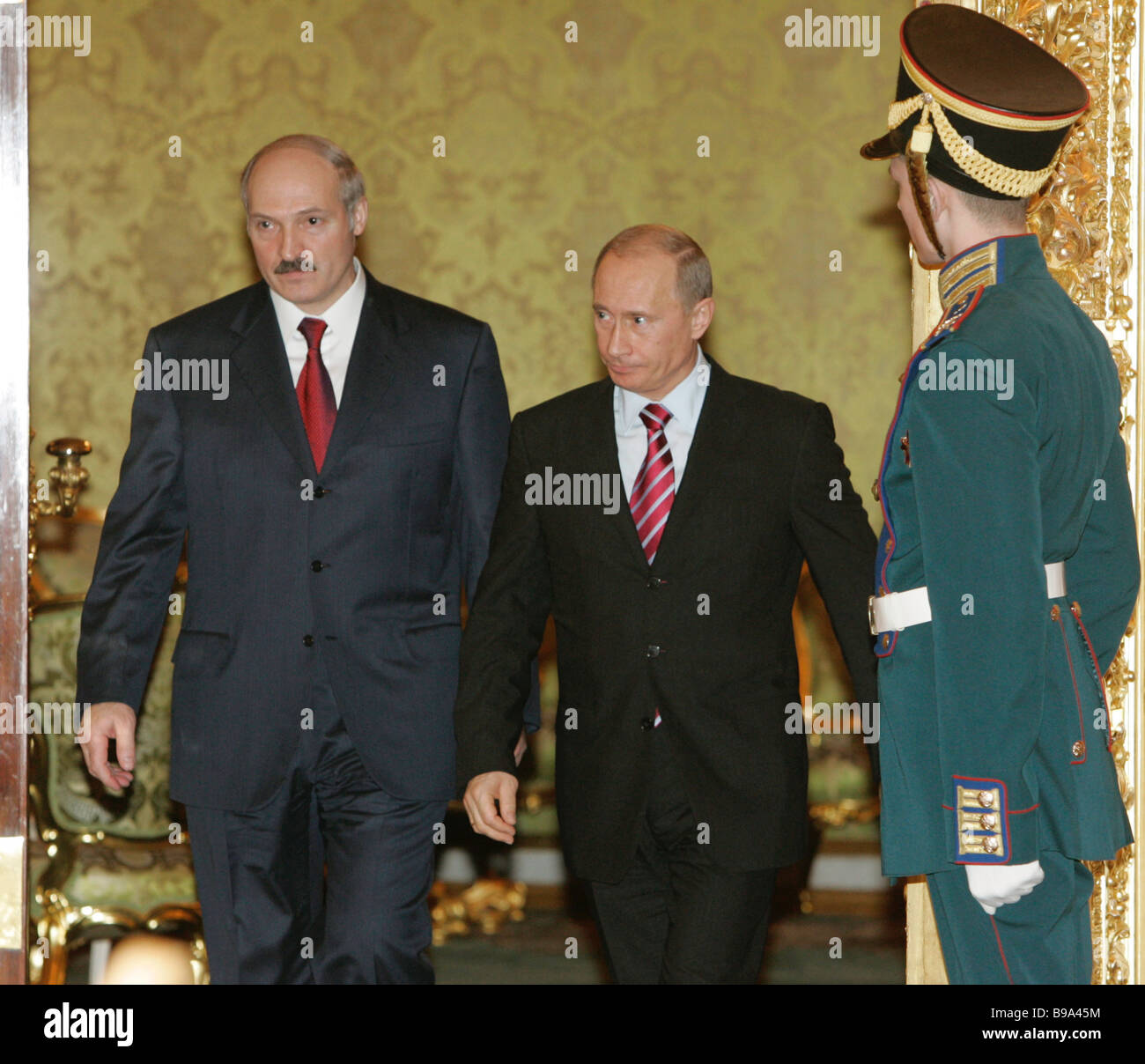 Presidents of Belarus and Russia Alexander Lukashenko and Vladimir ...