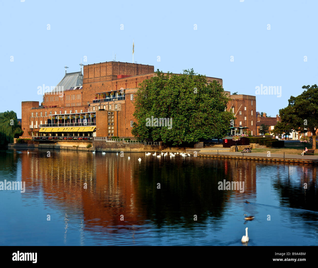 RSC theatre. Shakespeare theatre.Vintage image of the original Royal ...