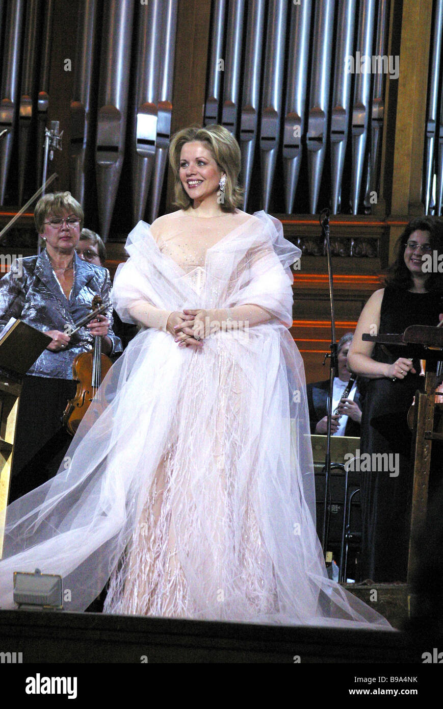 U S singer Renee Fleming soprano at a concert in the Grand Hall of the ...